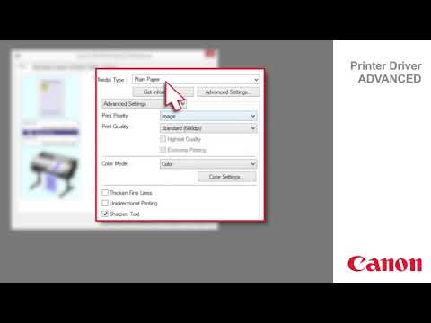 Advanced use of the Canon Printer Drivers