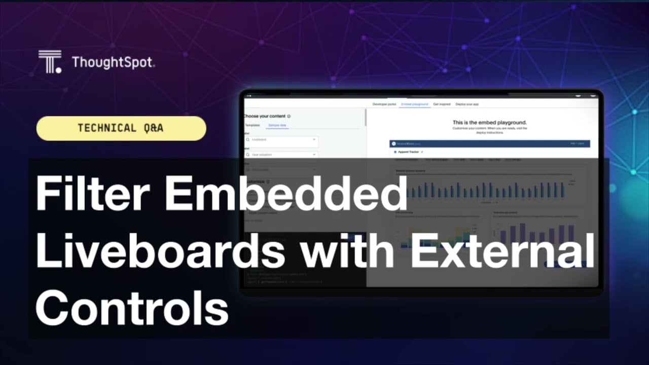 Filter Embedded Liveboards with External Controls (ThoughtSpot SDK)