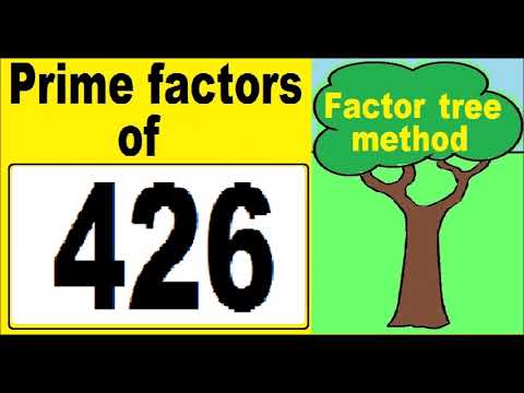 Prime factors of 426. Prime factors decomposition of 426. Factor tree method.