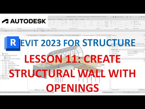 REVIT 2023 STRUCTURE: LESSON 11 – CREATE STRUCTURAL WALLS WITH OPENINGS ...