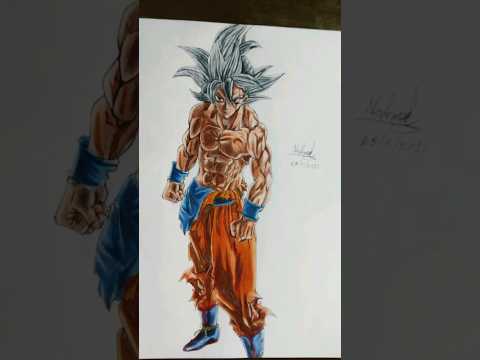 Dibujando Goku ultra instinto del manga😱| #dragonball [Arte Rex].