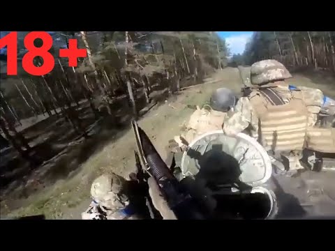 Ukraine War - Ukrainian Tank Mounted Infantry Squad Takes Two Anti-Hits Helmet Cam Footage (18+)