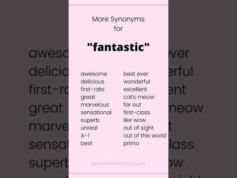 Synonyms for fantastic