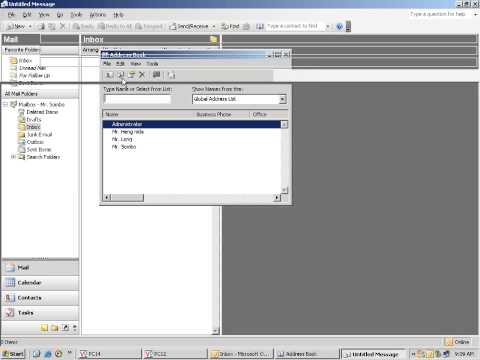 How to Create Address Book and Contact in MS Outlook 2003