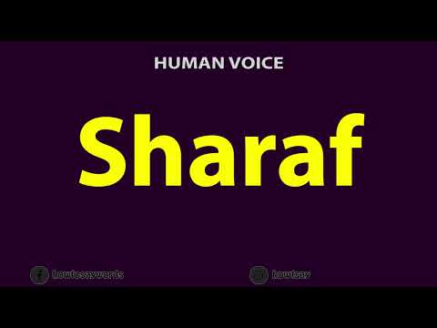 How To Pronounce Sharaf