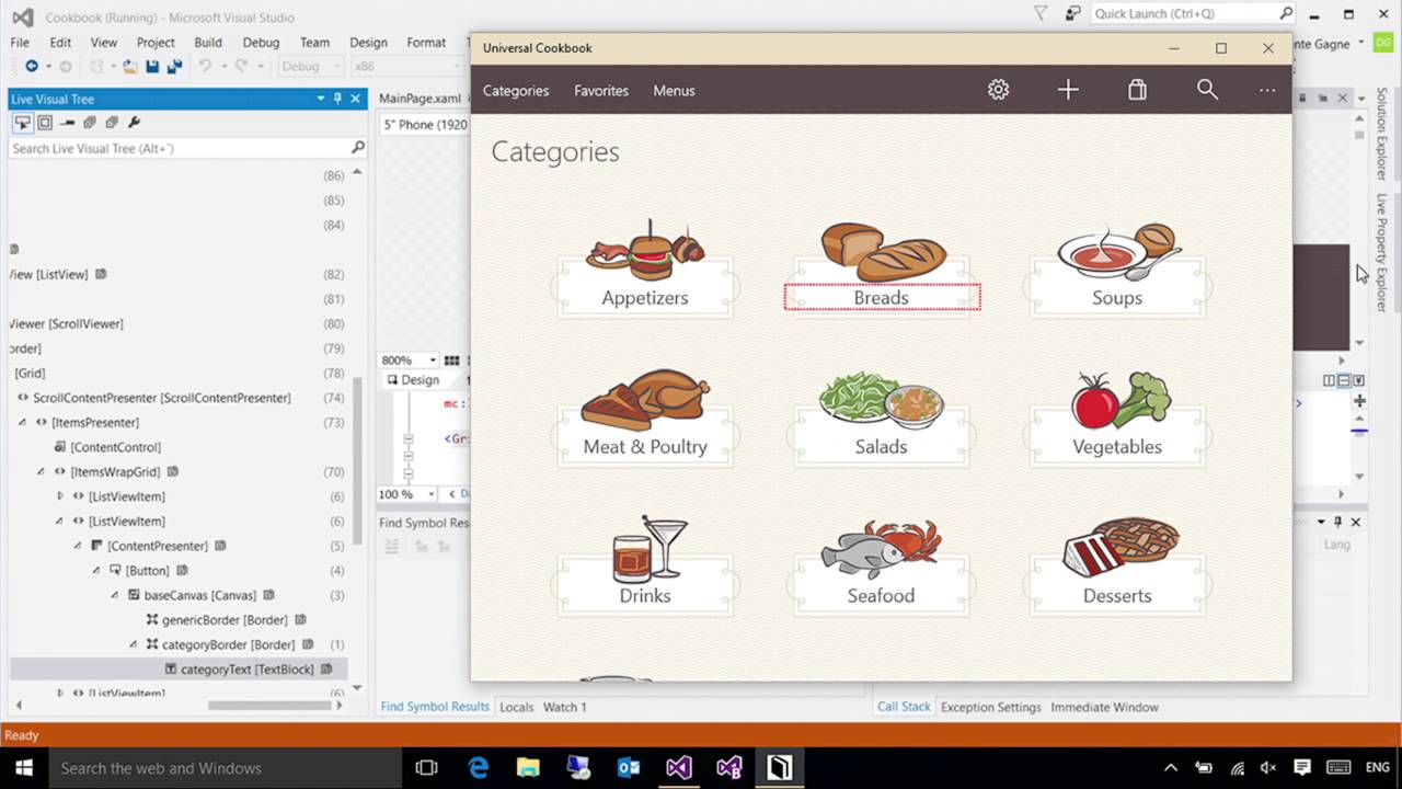 (5) Taking advantage of advanced debugging & diagnostics tools for Universal Windows app dev