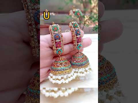 #trending Choose Your Name's First Letter😍 and see beautiful ear rings #earrings #name#status#reels