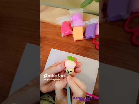🌿 Mini Mushroom Clay Art | DIY Creative Process 🍄 #handmde art #tinyworld #clay art