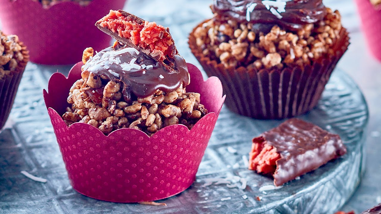 Cherry Ripe Chocolate Crackles Recipe | myfoodbook