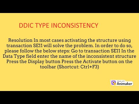 DDIC_TYPE_INCONSISTENCY