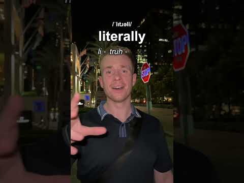 How to pronounce “literally” /ˈlɪtɹəli/ either a British accent #englishuk #learnword #english