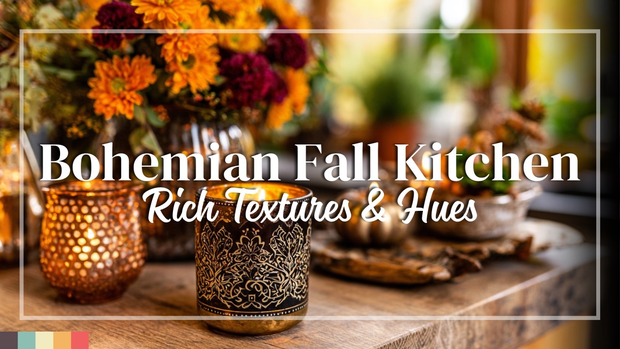 Bohemian Fall Kitchen Ideas with Artistic Elegance | Rich textures & vibrant hues for autumn warmth