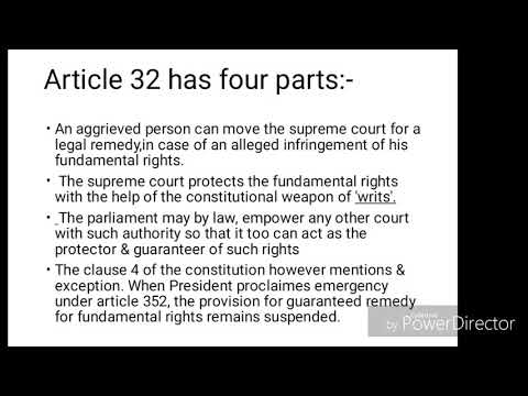 Article 32 of Indian constitution