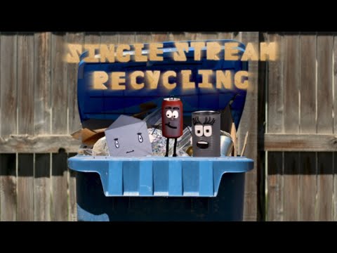 Recycling at the Boulder County Recycling Center with Mr. Can Man