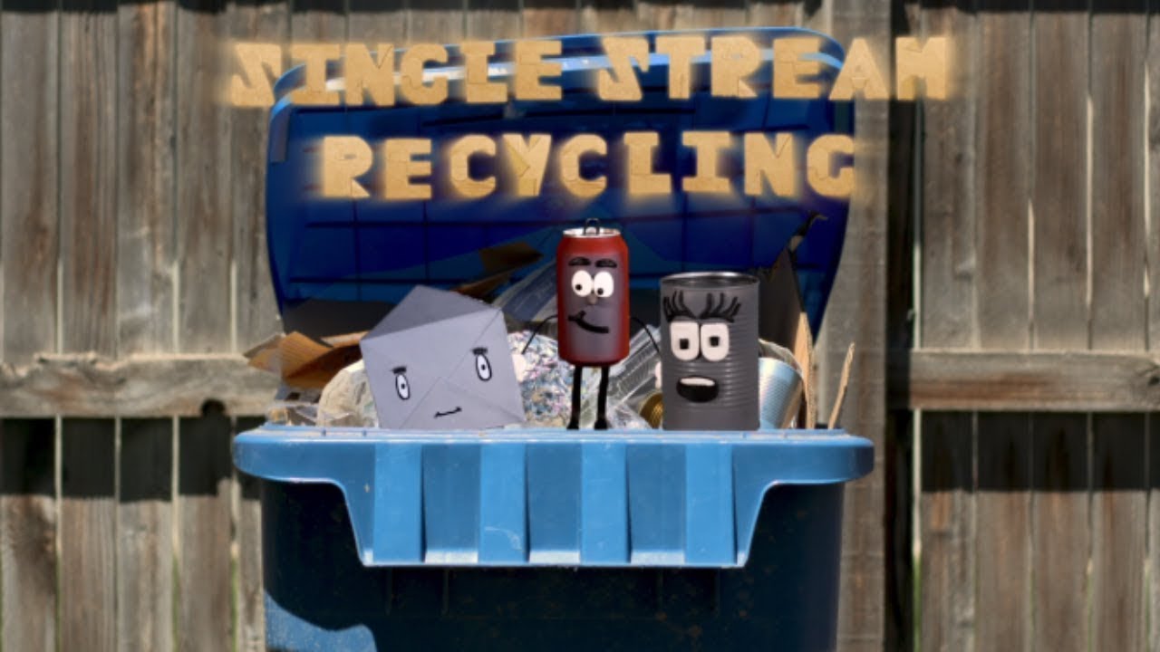 Recycling at the Boulder County Recycling Center with Mr. Can Man