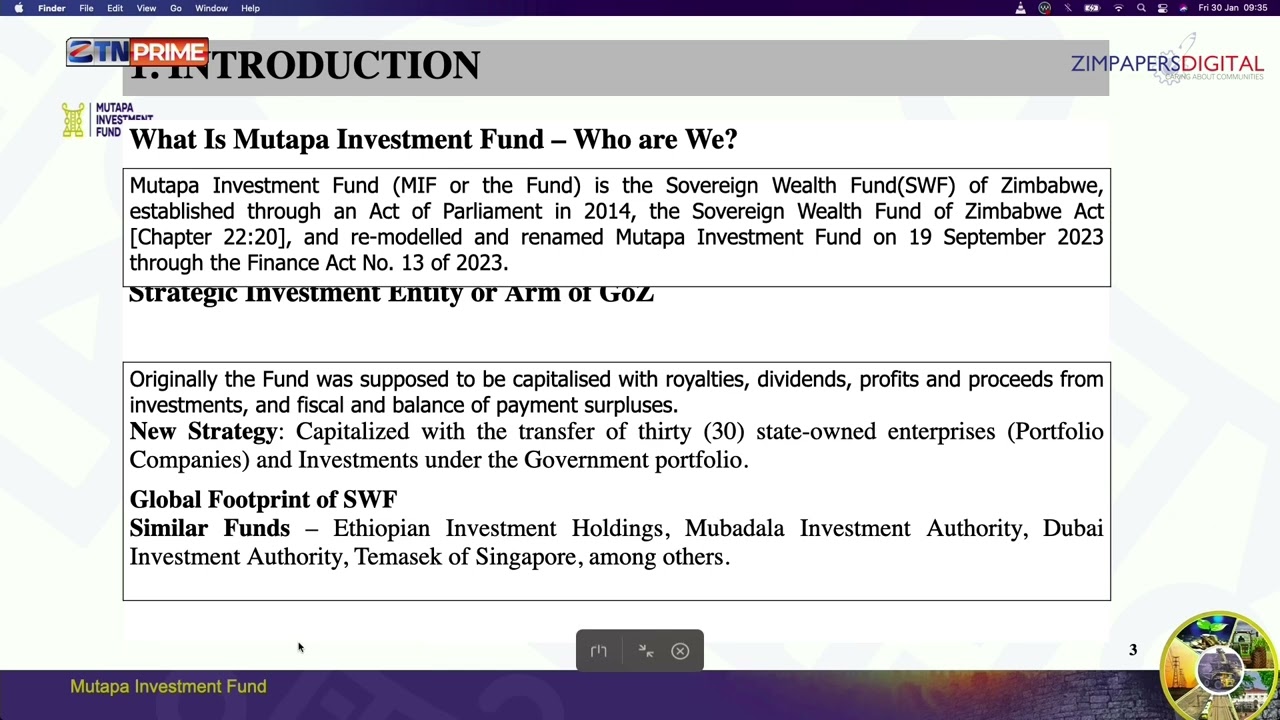 Dr Mangudya explains the structure of the Mutapa Investment Fund - herald