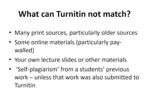 How to interpret the Turnitin originality report - Guidance for staff