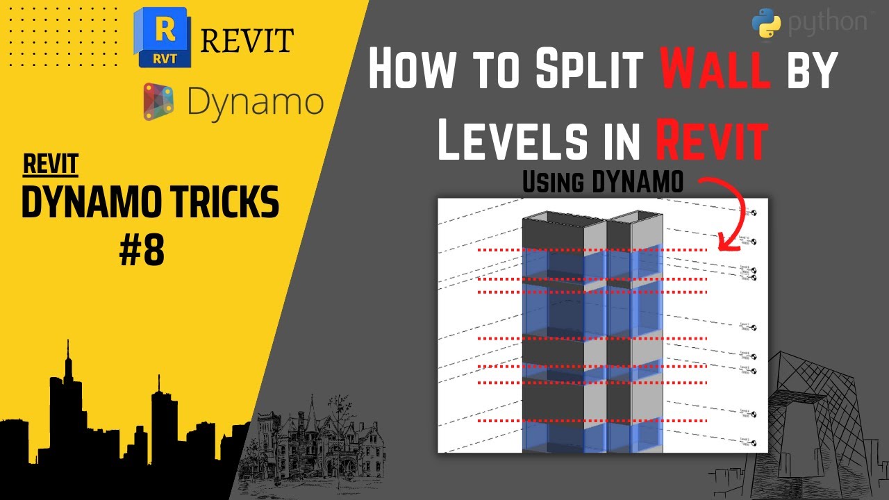 How to Split Wall by Levels in Revit using Dynamo | Split wall in Revit | BIM Kintsugi