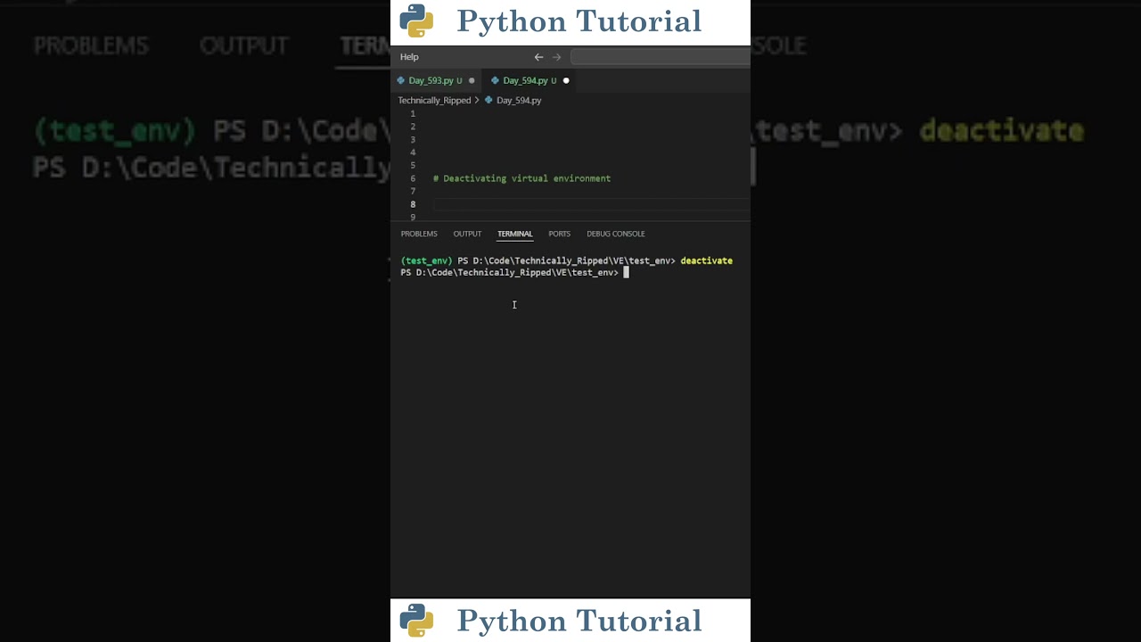 Deactivating Virtual Environments With Python | Python Tutorial