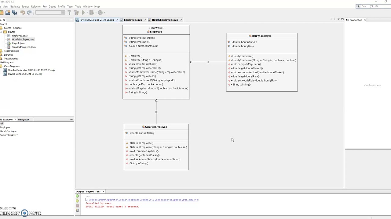 Payroll Program with Abstract Class