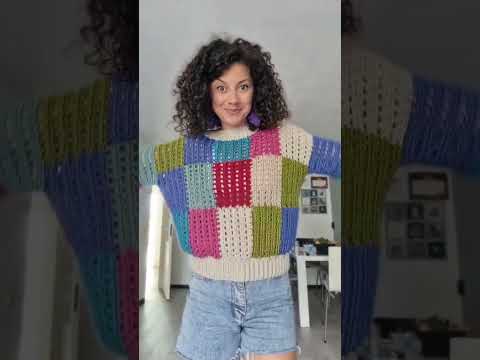 Isn't the new Pane Sweater cute! #crochetlovers #crochet #mychannel