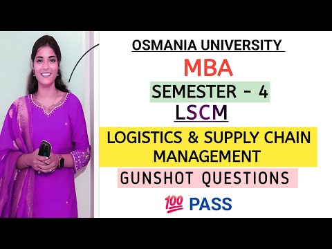 LOGISTICS & SUPPLY CHAIN MANAGEMENT || LSCM || MBA SEM-4 IMPORTANT QUESTIONS || @shivanipallela