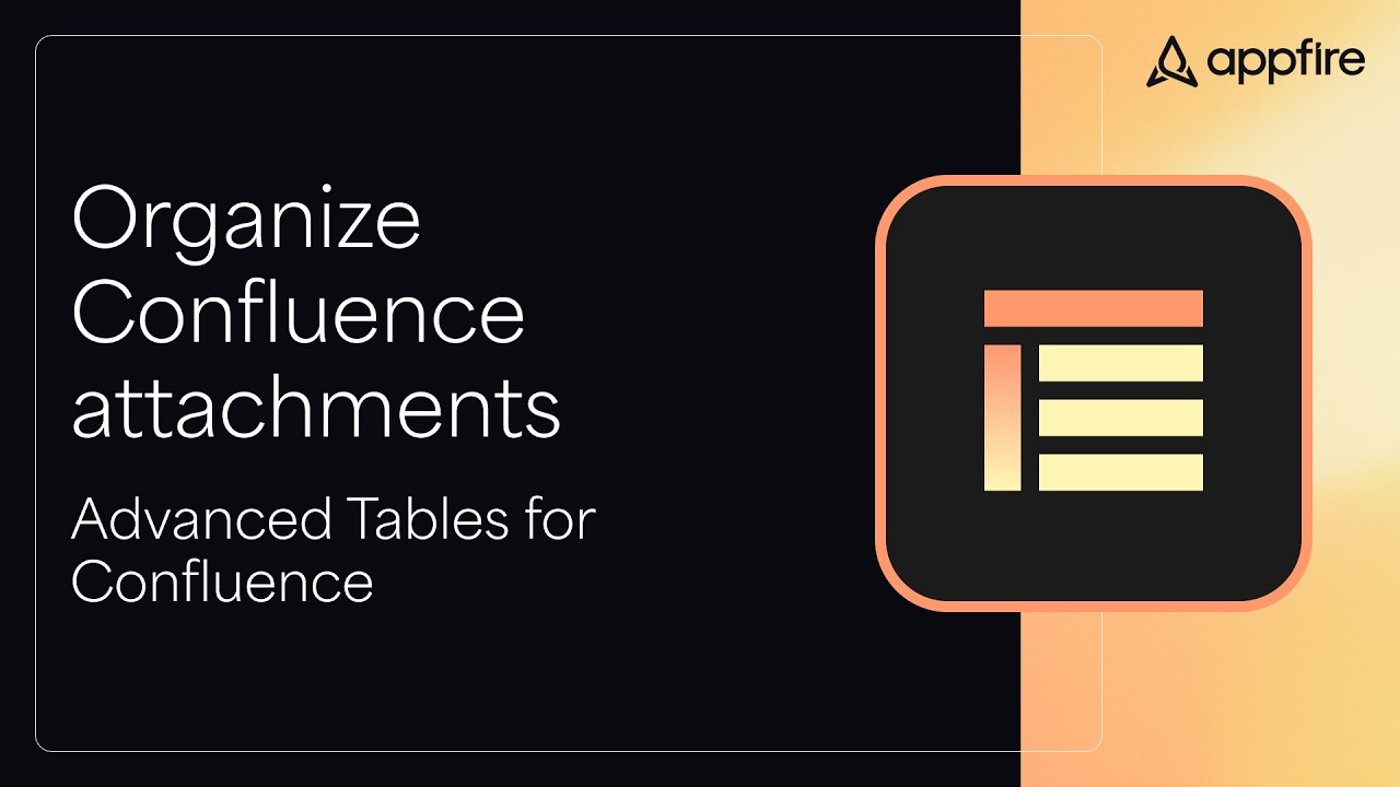 Organize Confluence attachments with Attachment Table
