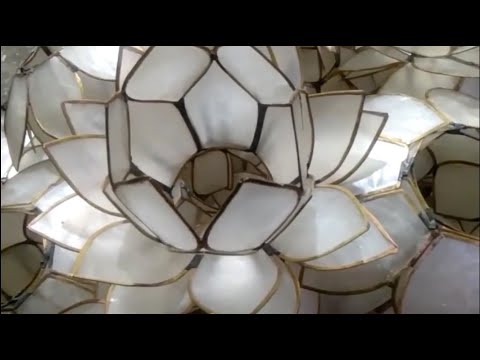 HOW TO ASSEMBLE LOTUS FLOWER LAMP? USE BY CAPIZ SHELLS #lotusflower #capiz