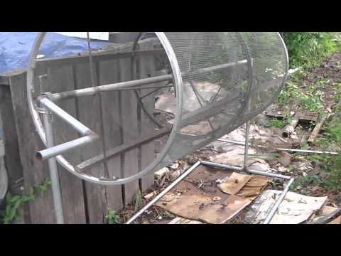 Rotating compost sifter | WanderingUpward