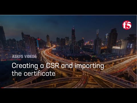 Creating a new CSR and importing the certificate