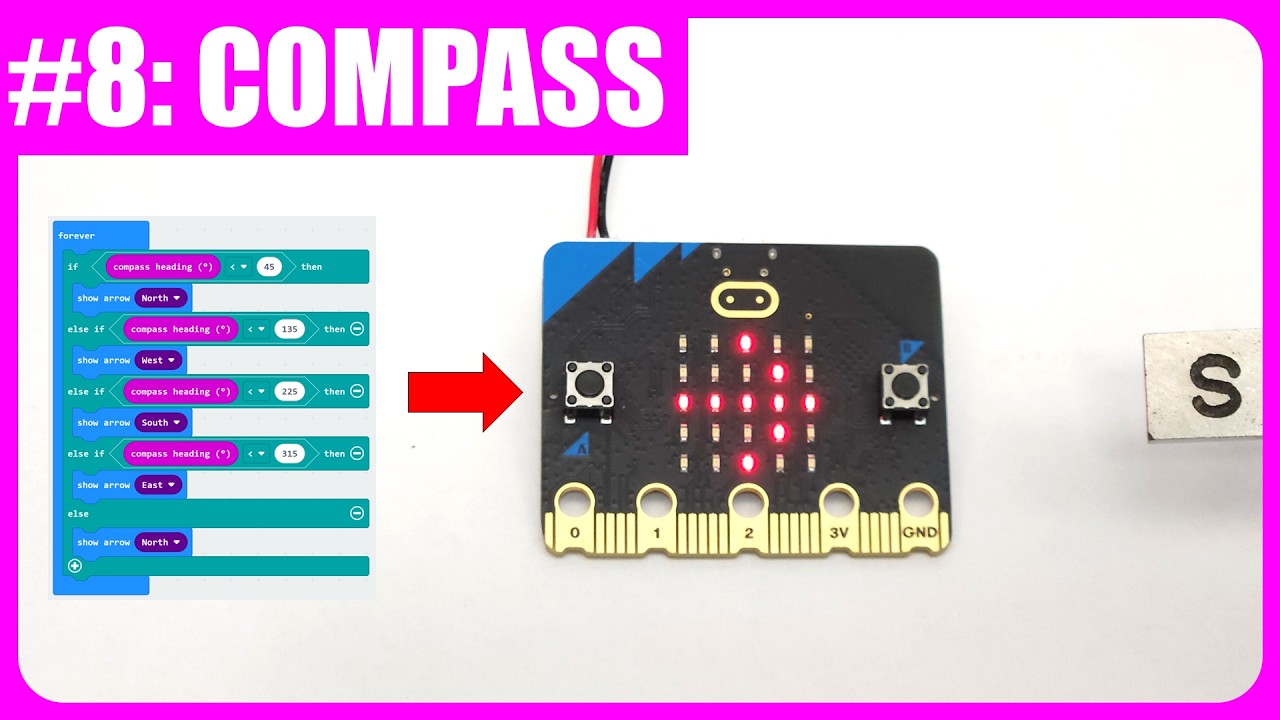 How to use micro:bit magnet sensor | Tutorial #8