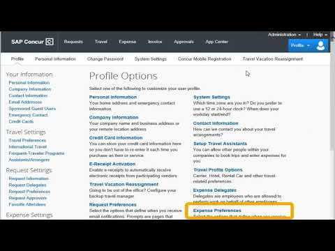 Enabling Expense Assistant SAP Concur