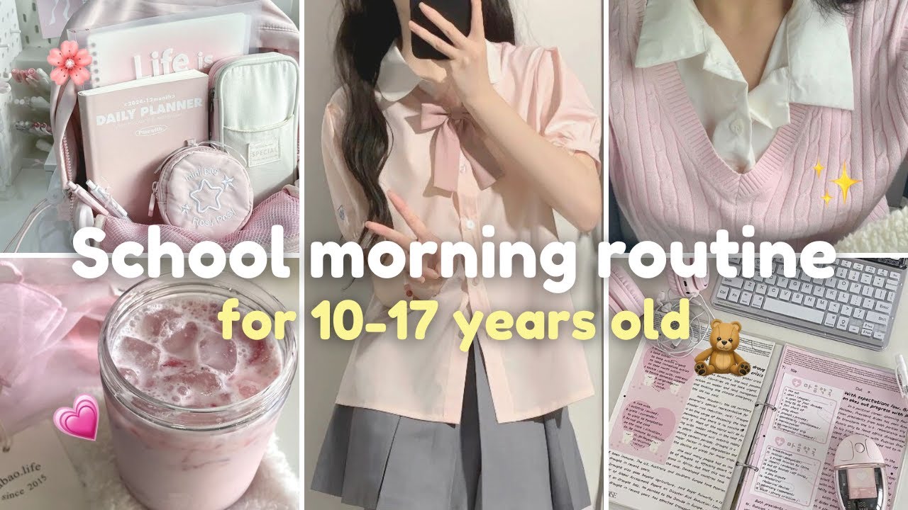 10-18 year olds school morning routine 🧸 | Calm and Focused
