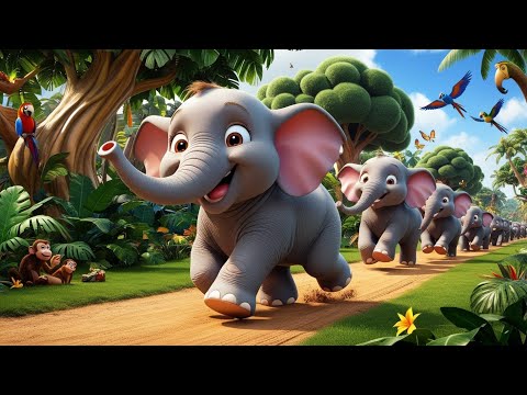 Elephant Song for Kids | Safari Adventure Animal Rhyme | Stomp, Dance & Learn!