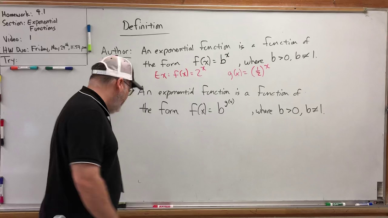 HW 4.1 Exponential Functions (1) – Definition(s) of an Exponential Function