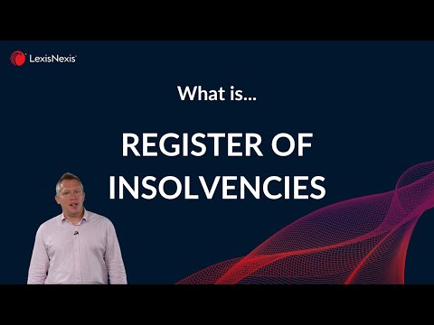 Register of Insolvencies - Legal Definition