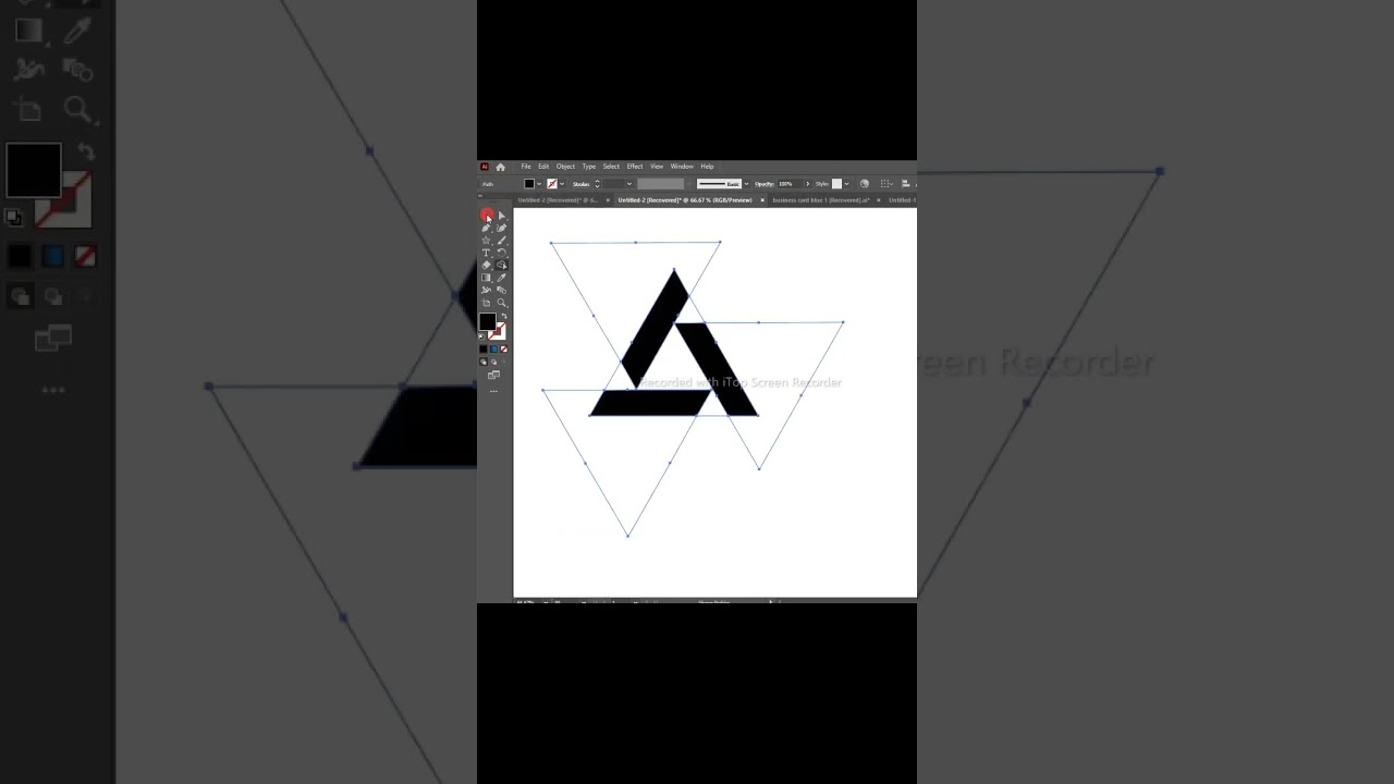 triangle logo design in Adobe Illustrator  #adobedesign #designer