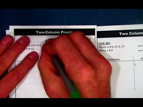 Writing Geometry Proofs using Postulates, Theorems, Definitions and Properties (UA6)