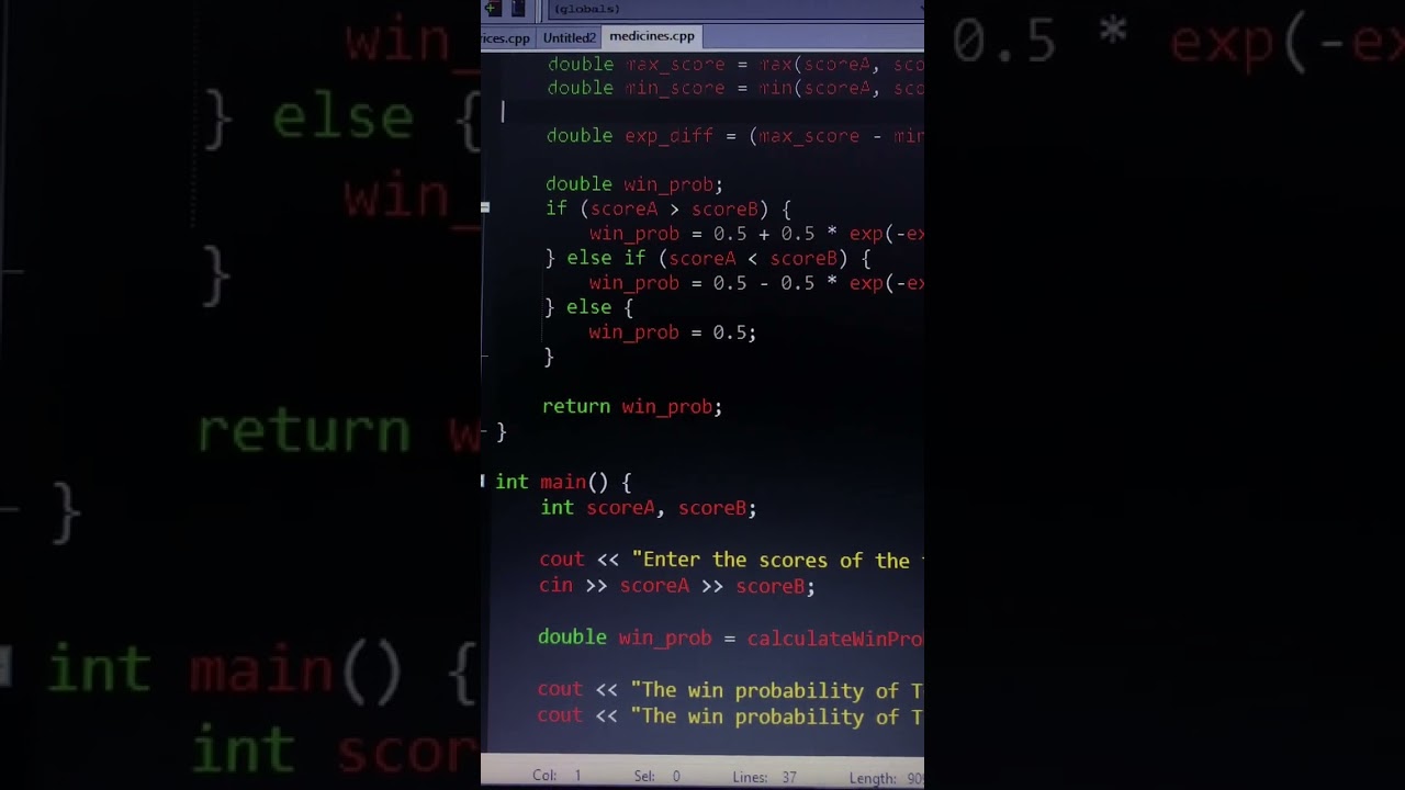 probability c++ #coders #codinglife #codingninja #codemasters #codelife #coding #code #coder #cpp