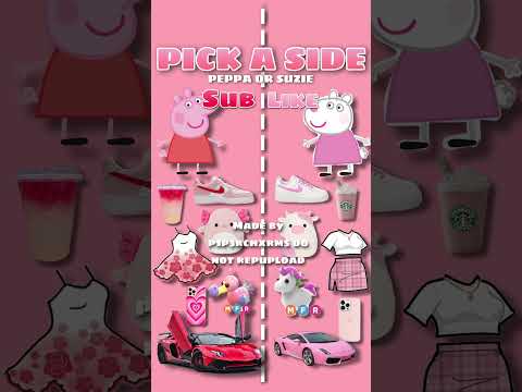 Pick a side! #pickasideyoutube #trending #trend #p1p3rchxrms #peppapig #makeba #dancetrend