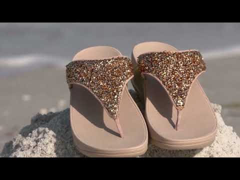 FitFlop Lulu Shimmer Foil ToePost Sandal