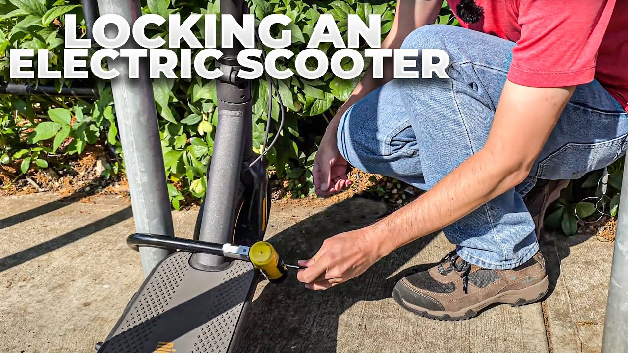 How To Lock an Electric Scooter with a Bicycle U Lock