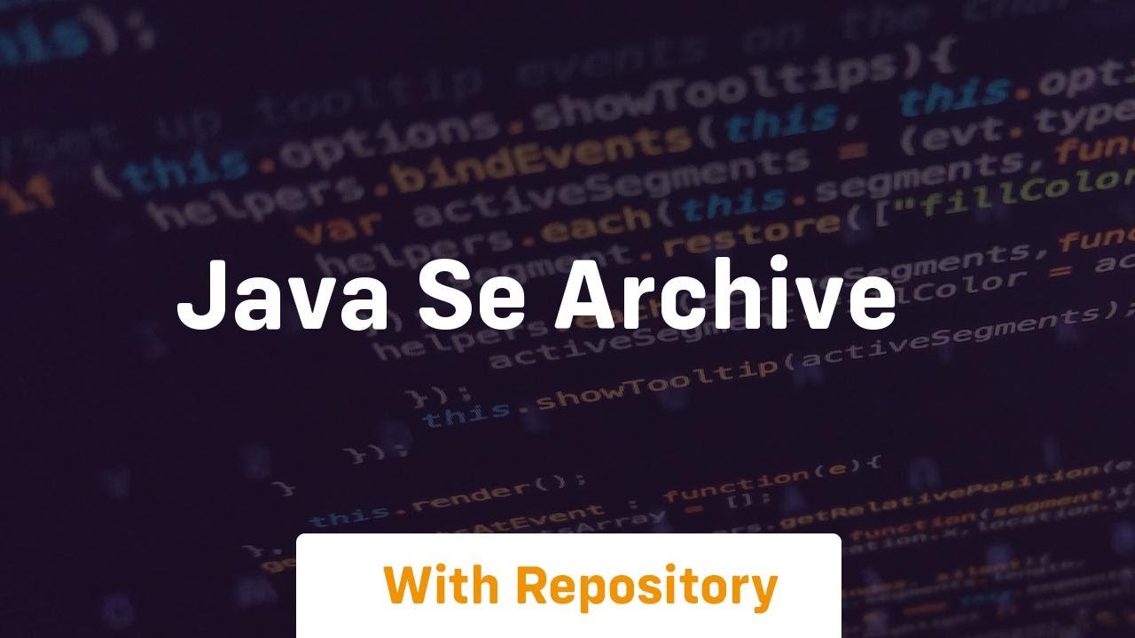 java se archive
