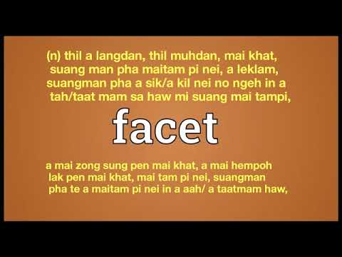 facet meaning in English Ngawn