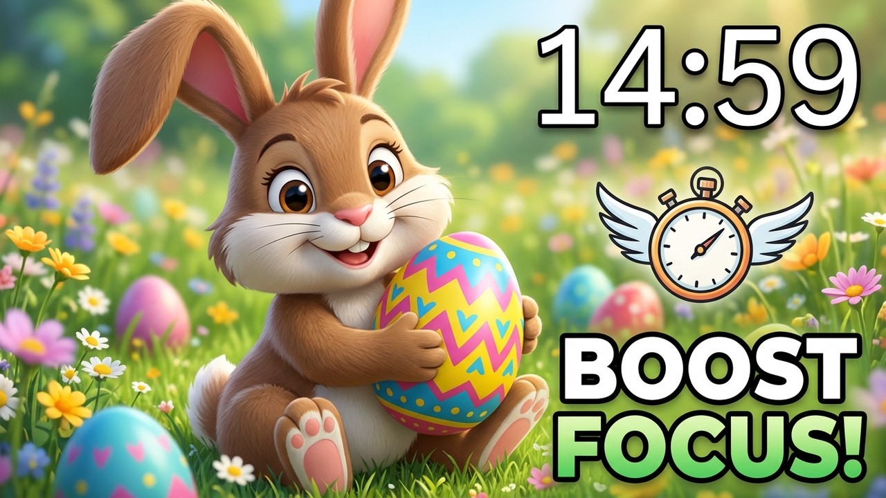 15 Minute Timer with Easter Bunnies | Fun Classroom Countdown