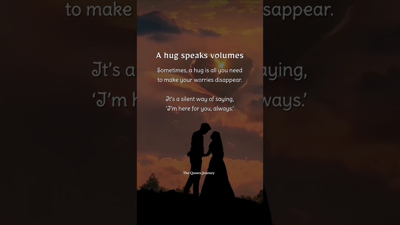 A Hug Can Heal More Than Words! 🤗✨ #Love #Support