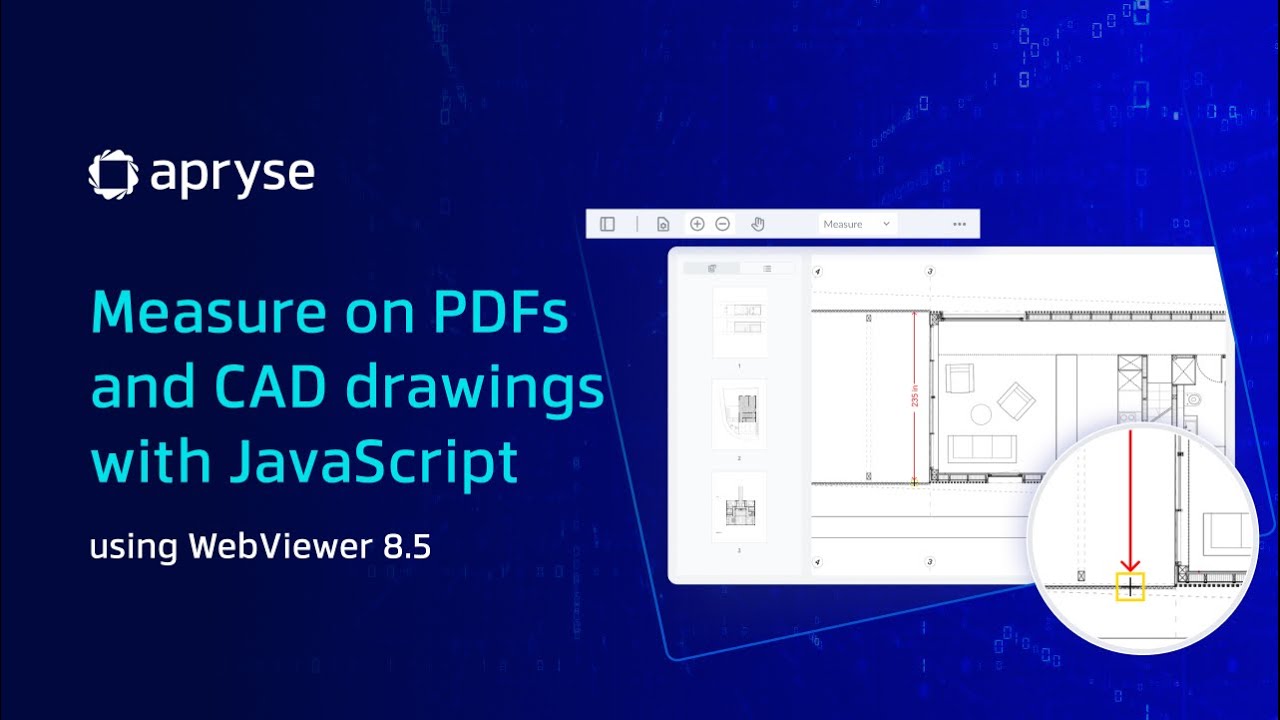 Measure on PDFs and CAD drawings with JavaScript using WebViewer 8.5
