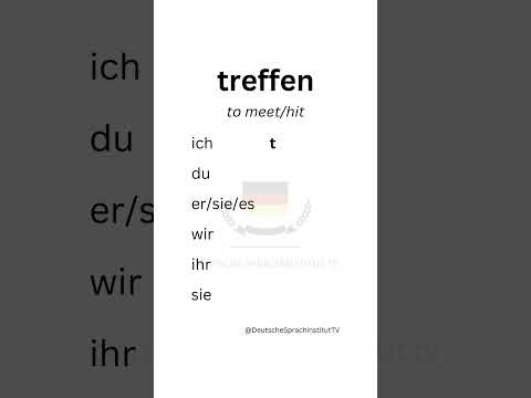 TREFFEN Conjugation (Present) | German Verbs (Learn German Fast!) #deutschlernen #germangrammar