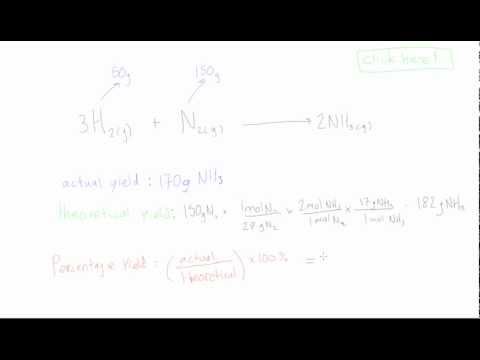 Percent yield vs theoretical yield vs actual yield
