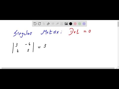 Use a determinant to decide whether the matrix is singular or nonsingular. [[ 3… ]